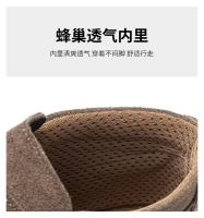 China Anti-proof Unisex Suede Work Shoes in Gray Khaki for Industrial Safety for sale