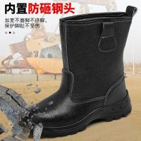 China Kevlar Midsole Safety Shoes Cowhide Genuine Leather Work Boots with Steel Toe for sale