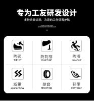 China Kevlar Midsole Safety Shoes Cowhide Genuine Leather Work Boots with Steel Toe for sale