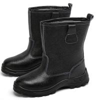 China Kevlar Midsole Safety Shoes Cowhide Genuine Leather Work Boots with Steel Toe for sale
