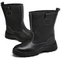China Kevlar Midsole Safety Shoes Cowhide Genuine Leather Work Boots with Steel Toe for sale