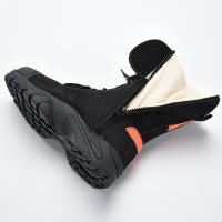 China Black Work Shoes With Rubber Sole Unisex Canvas Safety Boots for sale