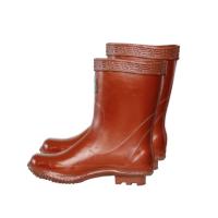 China Unisex Red Security Work Boots With Natural Rubber Sole And Electrical Insulation 25KV for sale
