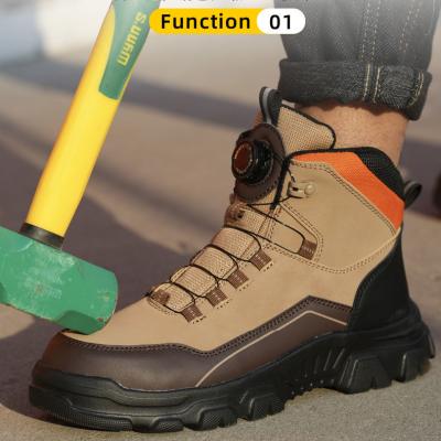China Microfiber Leather Safety Boots Black Safety Shoes Rubber Non-slip Work Shoes Security Work Boots for sale