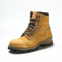 China Genuine Leather Safety Boots With Rubber Sole Sturdy And Comfortable Work Shoes for sale