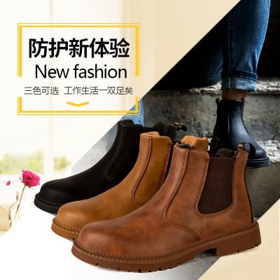 China Kevlar Midsole Men's Safety Boots Microfiber Upper Rubber Sole Work Shoes for sale