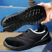 China Kevlar Mid Sole Anti Proof Industrial Safety Boots Work Unisex PU Suede for sale