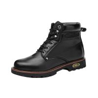 China Black Microfiber Leather Security Work Boots Beef Tendon Sole Shoes For Men for sale