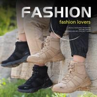 China Microfiber Men'S Most Comfortable Security Boots Steel Toe Kevlar Mid Sole Anti-Smashing Rubber Work Boots for sale