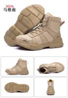 China Microfiber Men'S Most Comfortable Security Boots Steel Toe Kevlar Mid Sole Anti-Smashing Rubber Work Boots for sale
