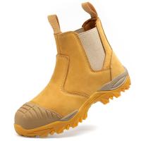 China Wheat Cowhide Leather Cowhide Security Boots Mens OEM for sale