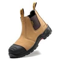 China Brown Cowhide Leather Cowhide Pu+Tpu Sole Women'S Security Boots Steel Toe Anti Smashing Steel Plate Anti Proof for sale