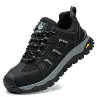 China Unisex Flying Knit Microfiber Leather Industrial Shoe Works for sale