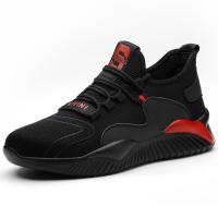 China Summer Steel Toe Work Shoes Breathable Flying Knit for sale