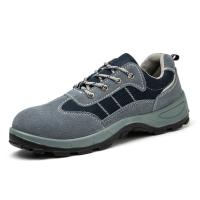 China Microfiber Pu Injection Kevlar Industrial Safety Shoes Steel Toe Anti Smashing Work for sale
