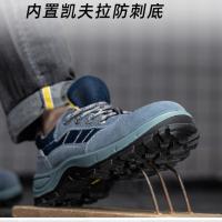 China Microfiber Pu Injection Kevlar Industrial Safety Shoes Steel Toe Anti Smashing Work for sale
