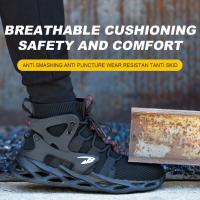 China OEM Security Work Boots Flying Weaving Safety Boots Comfortable Safety Shoes For Men And Women for sale