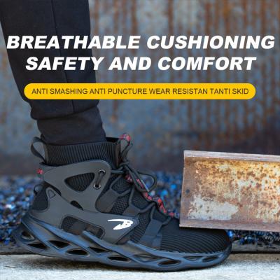 China OEM Security Work Boots Flying Weaving Safety Boots Comfortable Safety Shoes For Men And Women for sale