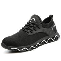 China ODM OEM Summer Flying Knit Work Shoes Anti-smashing Steel Comfortable Safety Shoes With Custom Logo for sale