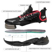 China Sport Work Shoes Kevlar Anti Stabbing Effect Comfortable Safety Boots Steel Toe Prevent Smashing Prevent Collision for sale