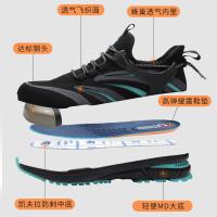 China Breathable Flyknit Summer Comfort Safety Shoes with Custom Logo Anti-stab Steel Toe and Kevlar Midsole for sale