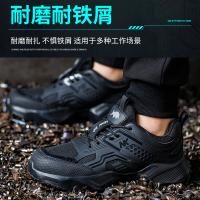 China Durable Black Custom Logo Safety Shoes with Breathable TPU Flying Knit and Kevlar Midsole for sale