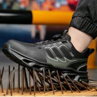 China BOA Rotating Button Work Shoes with TPU Flying Knit and Kevlar Mid Sole Industrial Safety Shoes for sale