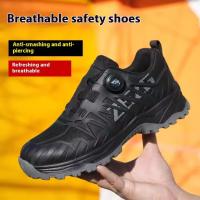 China Kevlar Mid Sole Anti-stab Steel Toe BOA Rotating Buttons Safety Shoes For Industrial for sale