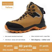China Brown / Green / Black OEM Security Work Boots Microfiber Leather Steel Toe Kevlar Midsole Work Shoes Rubber Sole for sale