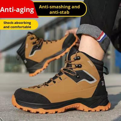 China Brown / Green / Black OEM Security Work Boots Microfiber Leather Steel Toe Kevlar Midsole Work Shoes Rubber Sole for sale