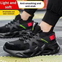 China Comfortable And Durable Anti-Smashing EVA Sole Safety Shoes With Flying Knit Upper for sale