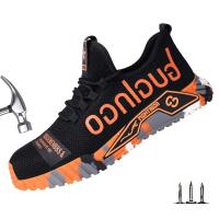 China Breathable Fly Knit Safety Shoes With Kevlar Midsole Standard Steel Toe Anti Smashing Rubber Sole for sale