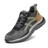 China Rubber Sole Suede Microfiber Construction Safety Shoes With Standard Steel Toe And Kevlar Midsole for sale