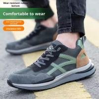 China Rubber Sole Suede Microfiber Construction Safety Shoes With Standard Steel Toe And Kevlar Midsole for sale