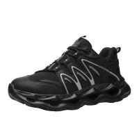 China Breathable Microfiber Leather Mesh Safety Shoes With Kevlar Anti-stab Steel Toe And EVA Sole In Black for sale