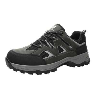 China Kevlar Midsole Anti-stab Steel Toe Black Microfiber Flying Knit Work Shoes For Industrial Safety for sale