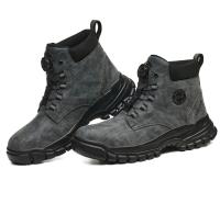China Wheat Security Work Boots Microfiber Leather Safety Boots With Stab-smash Steel Toe Kevlar Midsole And EVA Sole for sale