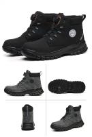 China Wheat Security Work Boots Microfiber Leather Safety Boots With Stab-smash Steel Toe Kevlar Midsole And EVA Sole for sale