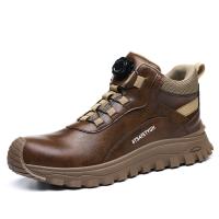 China Men's Safety Shoes Kevlar Midsole Work Boots With Steel Toe And Rubber Sole for sale