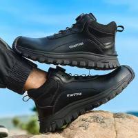 China Men's Safety Shoes Kevlar Midsole Work Boots With Steel Toe And Rubber Sole for sale