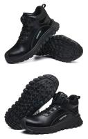 China Men's Safety Shoes Kevlar Midsole Work Boots With Steel Toe And Rubber Sole for sale