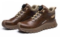 China Men's Safety Shoes Kevlar Midsole Work Boots With Steel Toe And Rubber Sole for sale
