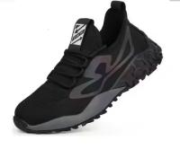 China Steel Toe Anti-smashing Flyknit Mesh Safety Shoes With Kevlar Midsole Breathable Design For Comfortable Work for sale