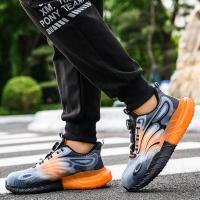 China Summer BOA Rotating Button Work Shoes with KPU Flying Knit and Kevlar Anti-stab Safety Features for sale