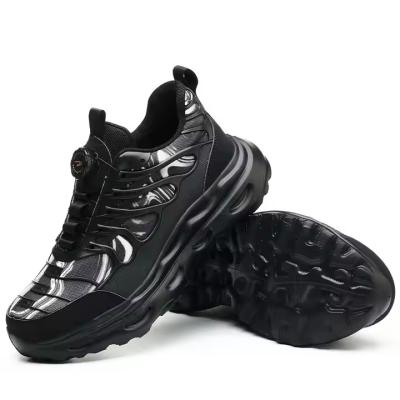 China Black BOA Rotating Button Work Shoes with Flying Knit TPU and Kevlar Anti-stab Safety Shoes for sale