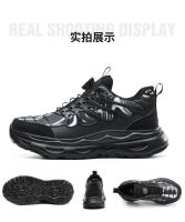 China Black BOA Rotating Button Work Shoes with Flying Knit TPU and Kevlar Anti-stab Safety Shoes for sale