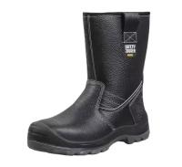China High Top Security Work Boots with Steel Plate Midsole and PU Injection Sole for Maximum Protection for sale