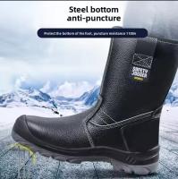 China High Top Security Work Boots with Steel Plate Midsole and PU Injection Sole for Maximum Protection for sale