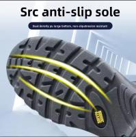 China High Top Security Work Boots with Steel Plate Midsole and PU Injection Sole for Maximum Protection for sale