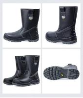 China High Top Security Work Boots with Steel Plate Midsole and PU Injection Sole for Maximum Protection for sale